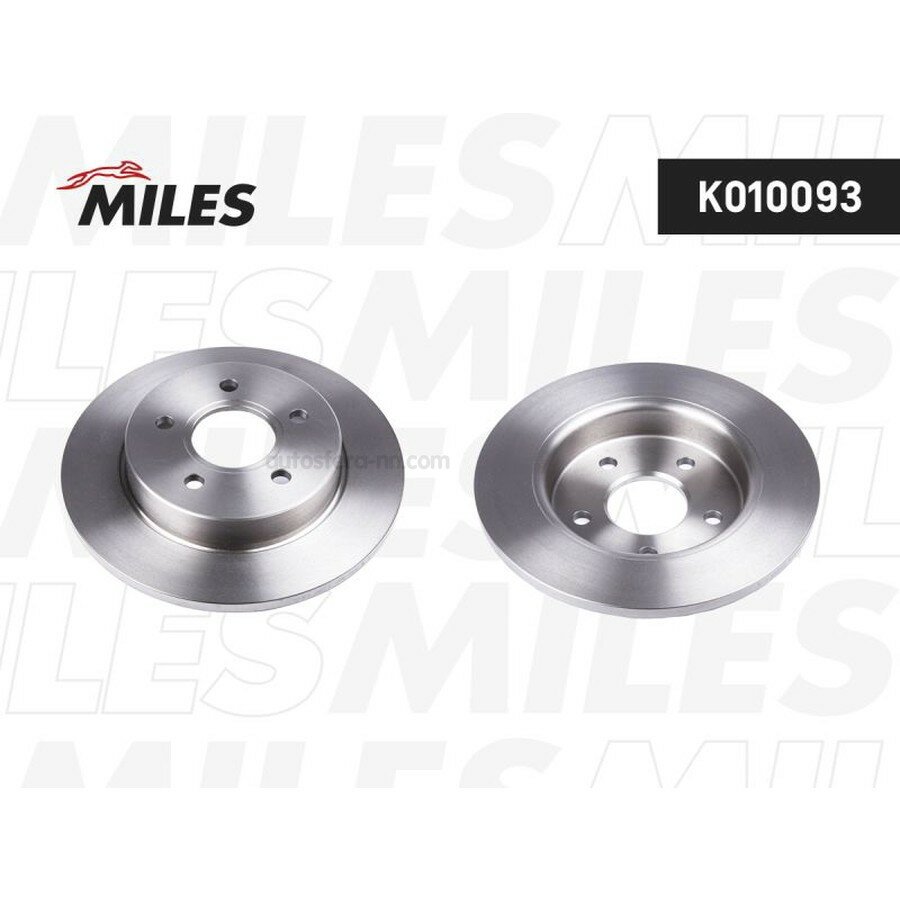 MILES K010093 Диск тормозной FORD FOCUS II 04-/C-MAX 1.6/1.8/2.0/2.0D 04- зад.