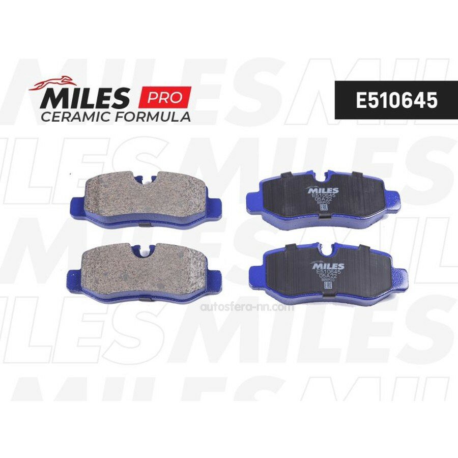 MILES E510645 Колодки тормозные задние (Смесь CERAMIC серия PRO) MERCEDES-BENZ VITO (447) 14- (TRW GDB2102) E510645