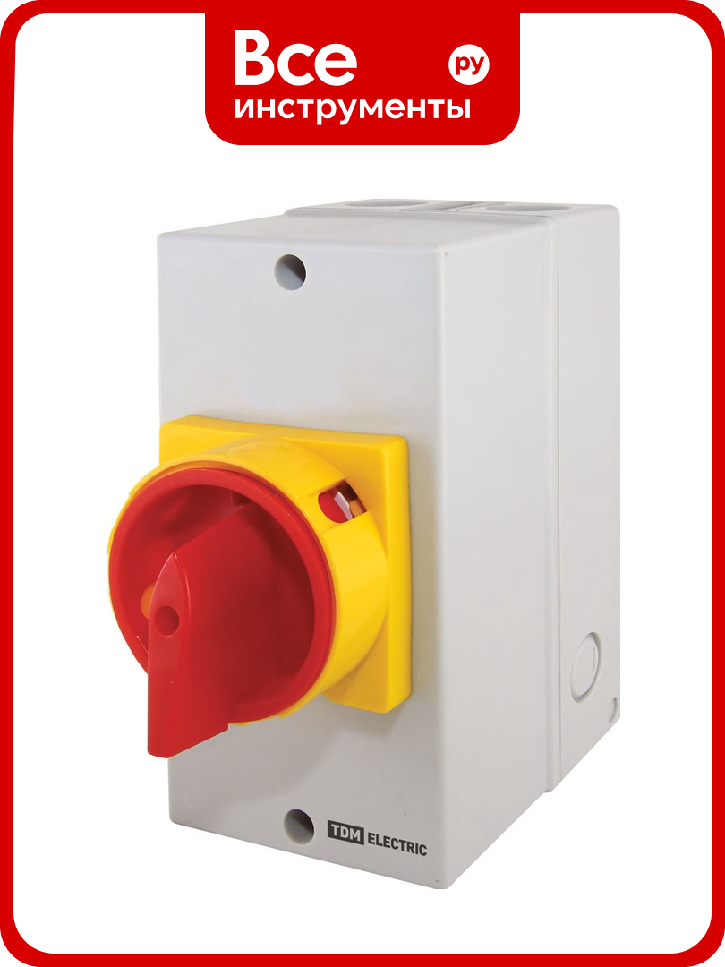 Кулачковый переключатель TDM ELECTRIC КПУ38У-63 /2098 откл-вкл 3Р IP54 SQ0715-0212