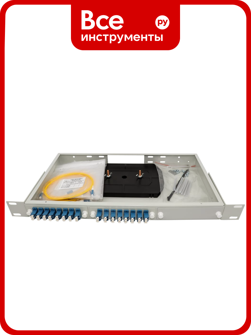 Кросс НК-Групп в стойку 19” 1u-ru24-lc/sm-16d-32-1 в комплектации на 32 порта 1ULCU16d, пластиковая