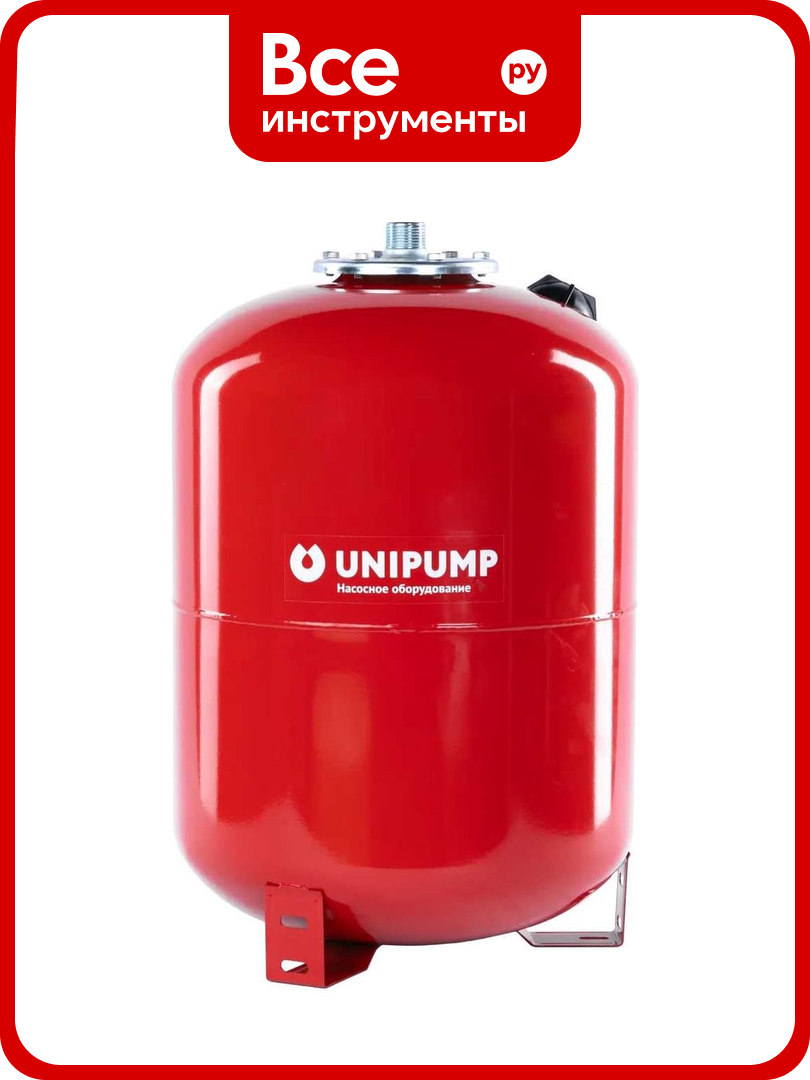 Расширительный вертикальный бак UNIPUMP РВ 35, углеродистая сталь, для систем отопления и горячего водоснабжения