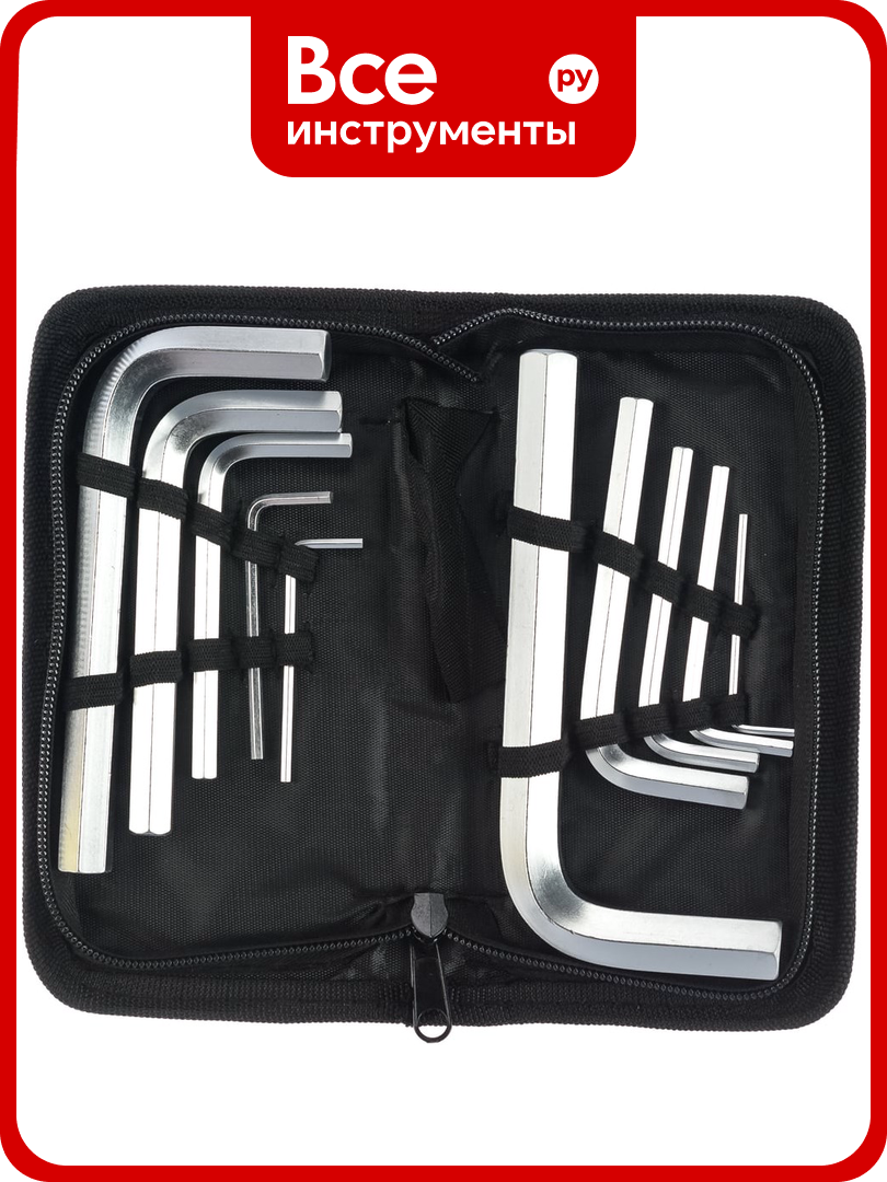 Набор имбусовых коротких ключей STAYER MASTER HEX 2-14мм 2740-H10_z01 для удобства хранения