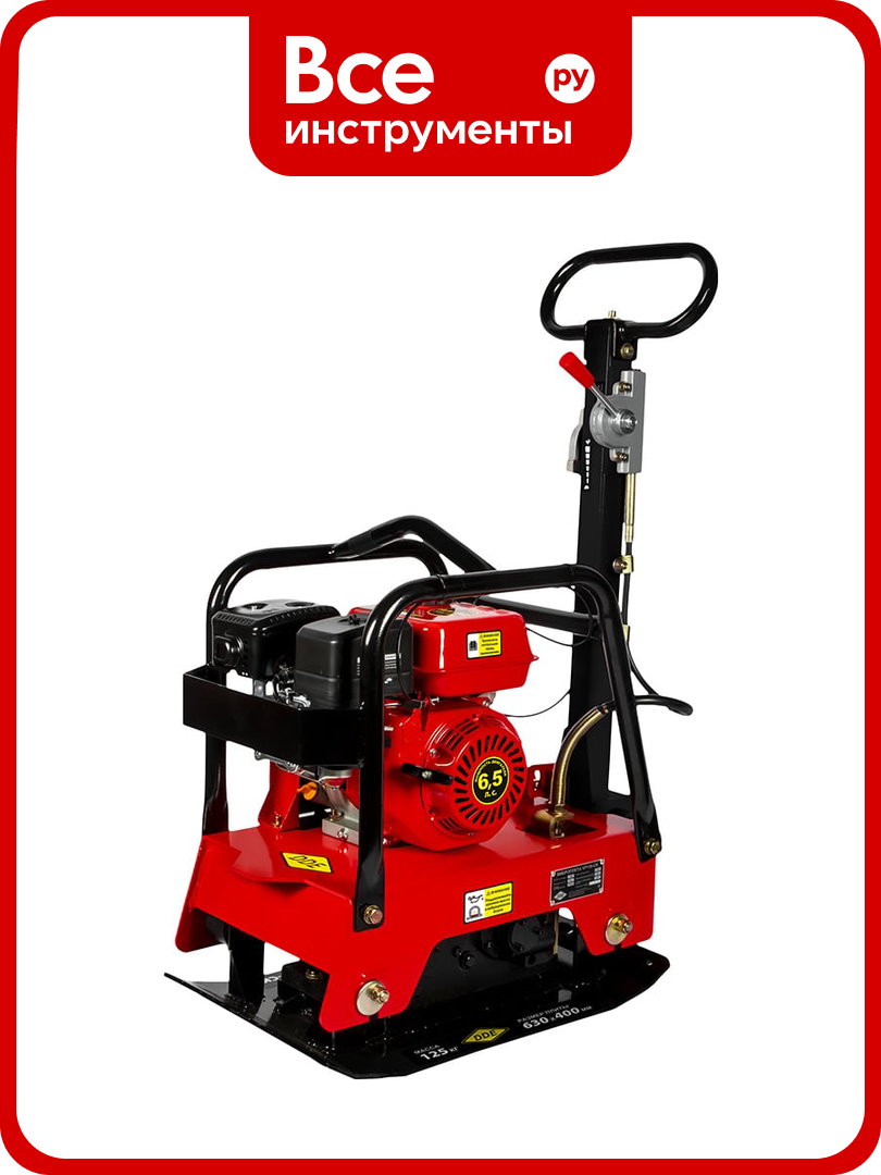 Виброплита DDE VP130-CK, 4780 Вт, бензиновый, 6,5 л. с, 125 кг