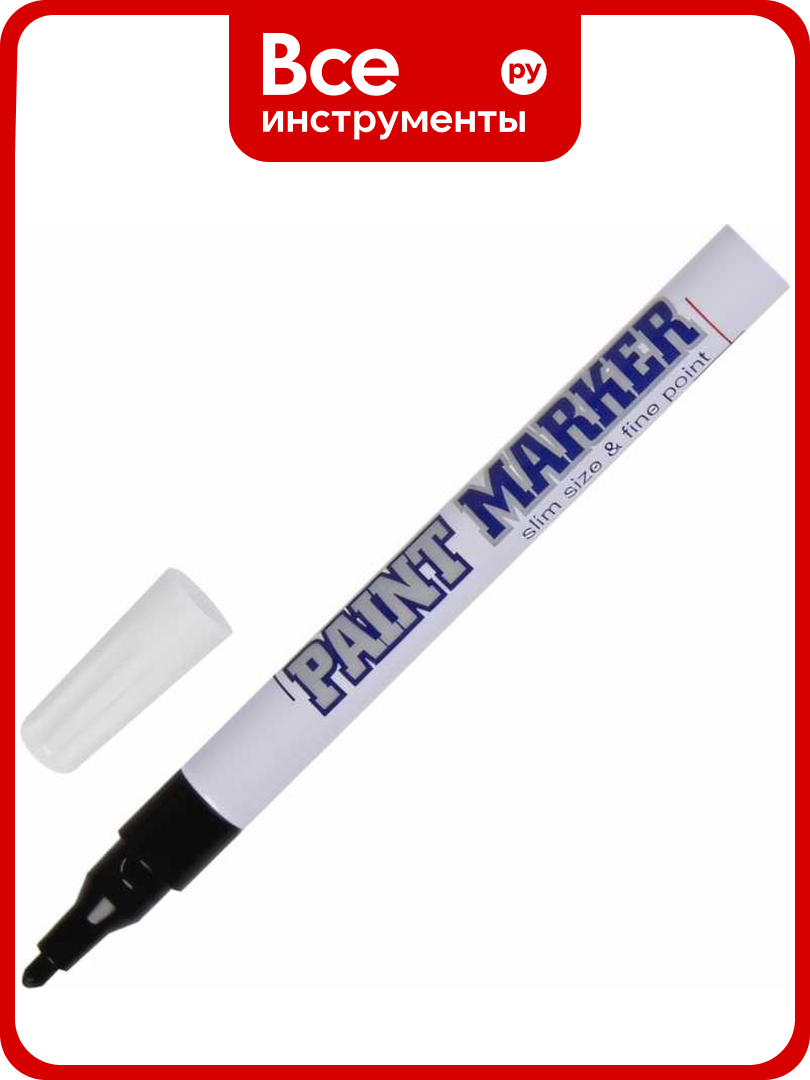 Маркер-краска MunHwa PAINT MARKER SLIM, черная 2 мм SPM01 12/576/28800 Б0048235
