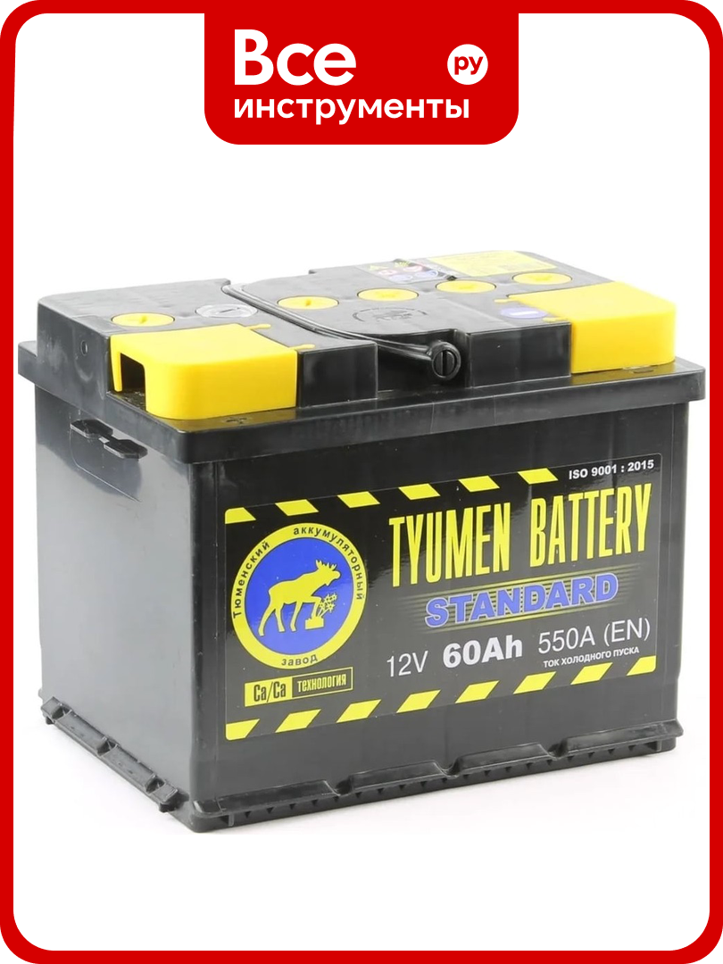 Аккумуляторная батарея TYUMEN BATTERY Тюмень standard 6ст -60.1 l TNS60.1 прямая полярность кальциевая технология