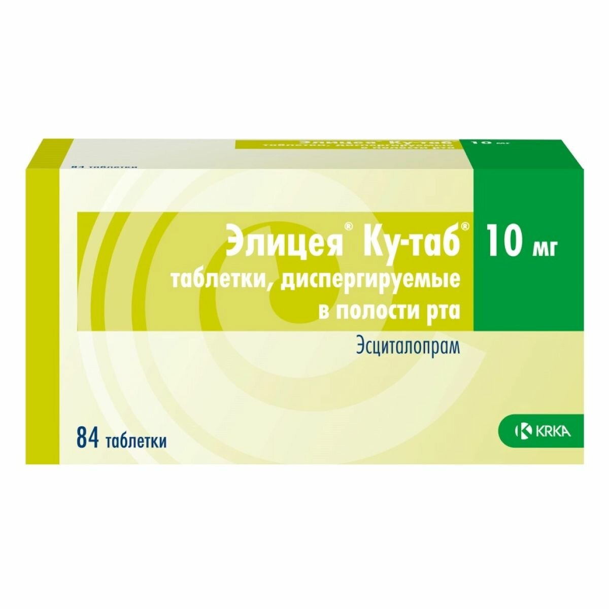 Элицея Ку-таб, таблетки диспергируемые в полости рта 10 мг, 84 шт.