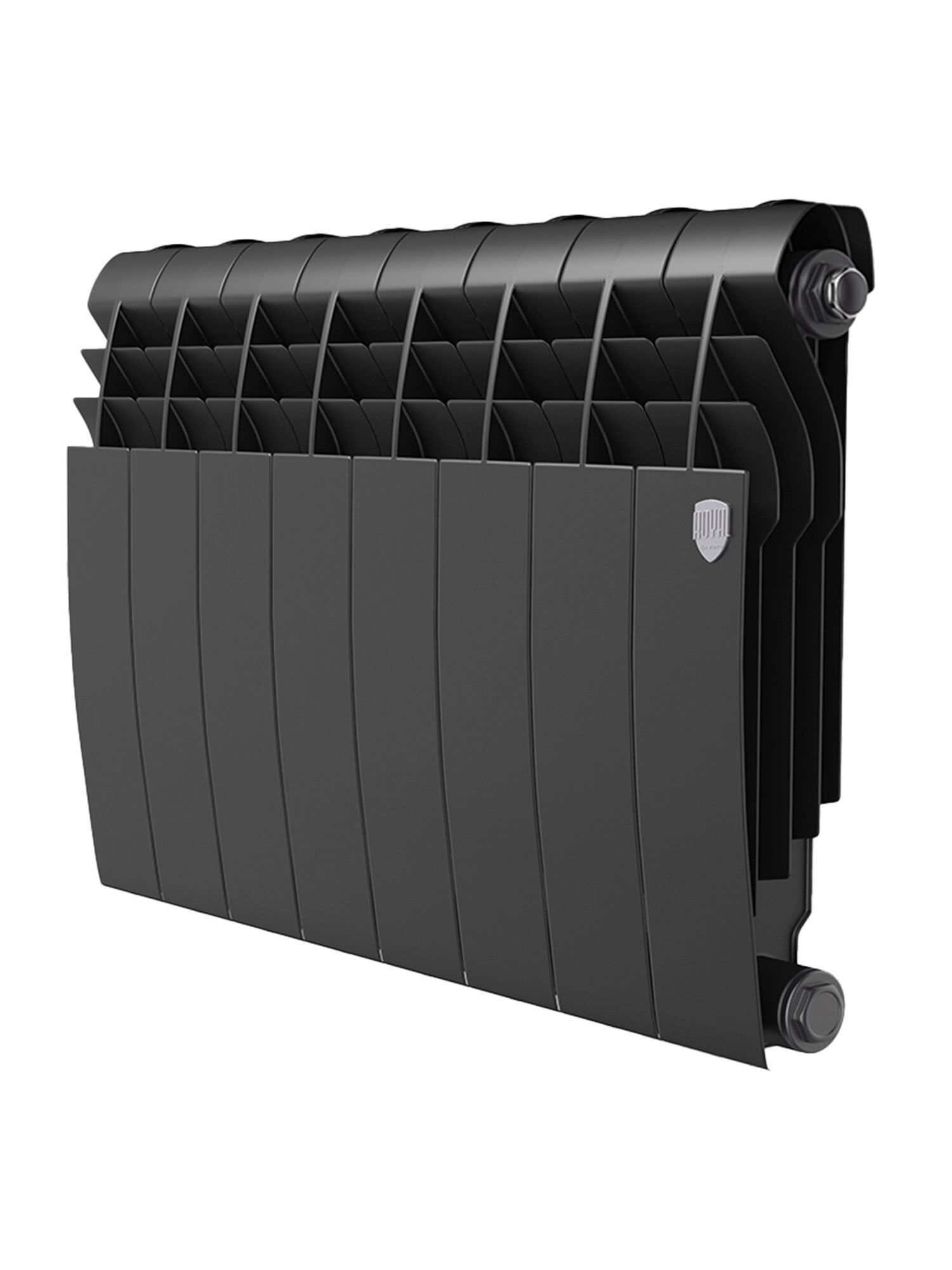 Радиатор биметаллический Royal Thermo BILINER B 350 Чёрный - 10 секц, Чёрный (Noir Sable)