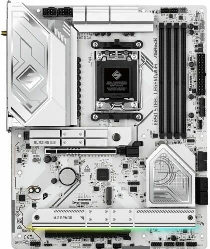 Материнская плата ASRock B850 Steel Legend WiFi - AM5, AMD B850, 4xDDR5-6400 МГц, 1xPCI-Ex16, 4xM.2, ATX