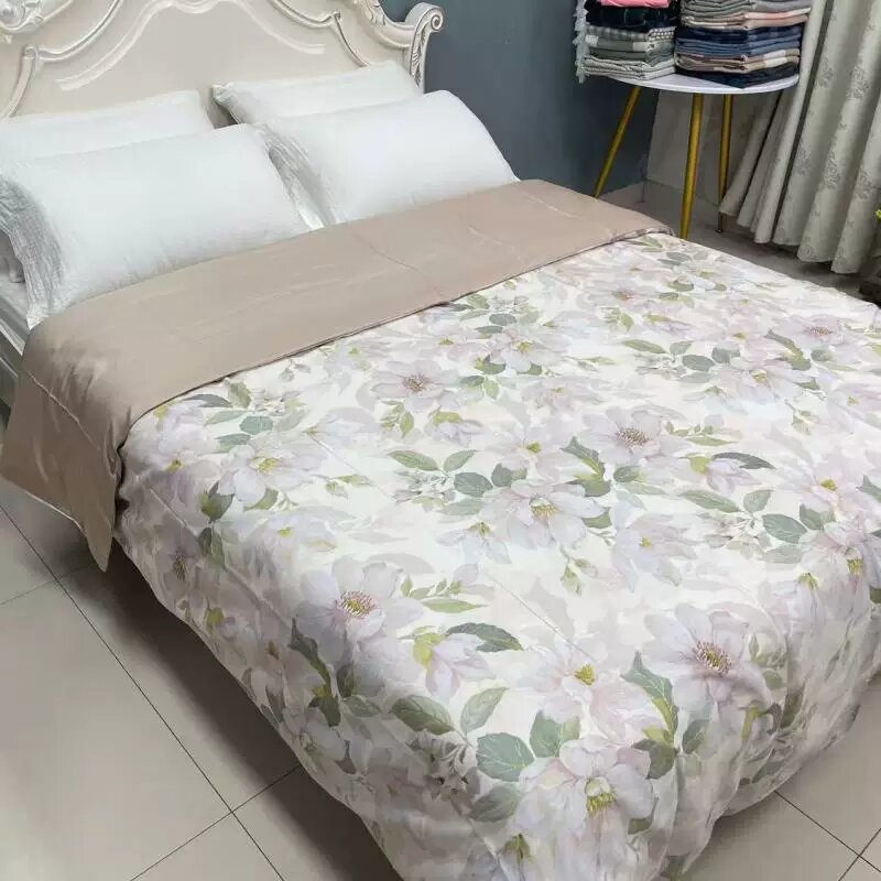 Пододеяльник для кровати 1,5м и 1,8м, 200x230 см, цветочный узор, размер 220x240 см, хлопок 60S, материал с остатками