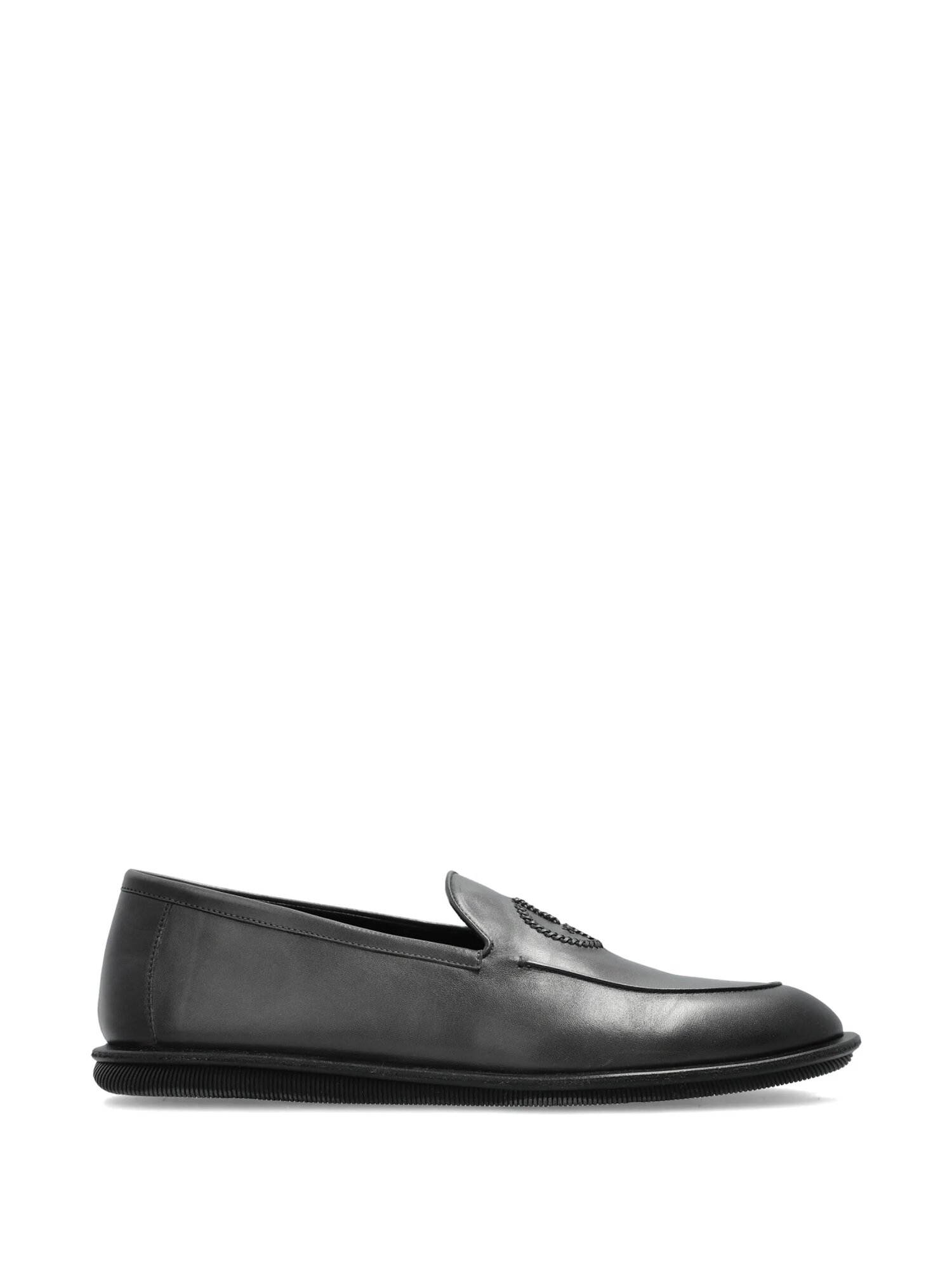 Лоферы Logo-embroidered leather loafers