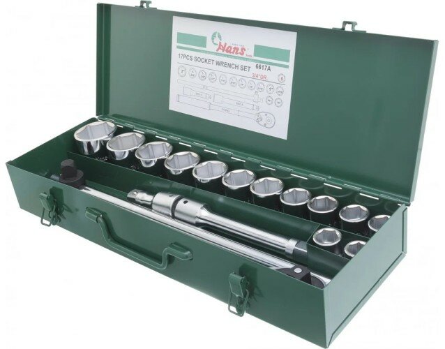 Набор инструментов HANS 6617A на 3/4", 17 предметов