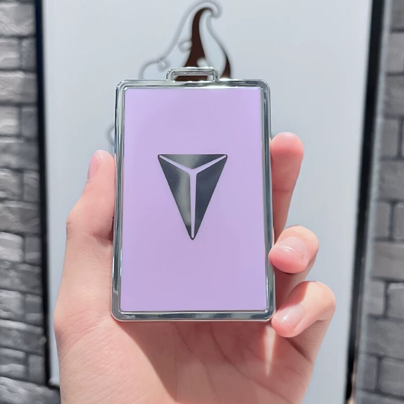 Deep Blue Key Card Holder - Фиолетовый одиночный чехол с серебряным номерным брелоком