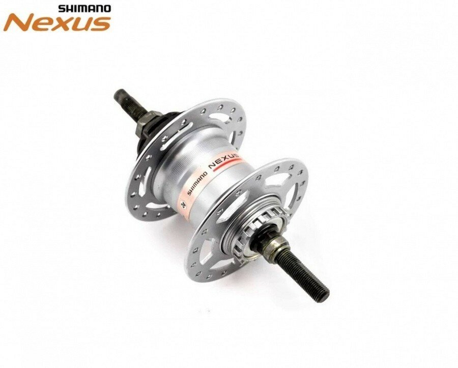 Втулка планетарная SHIMANO 3R40, 36H, 3 скоростная, OLD:127мм, антикор покрытие, роллерный тормоз, серебристый