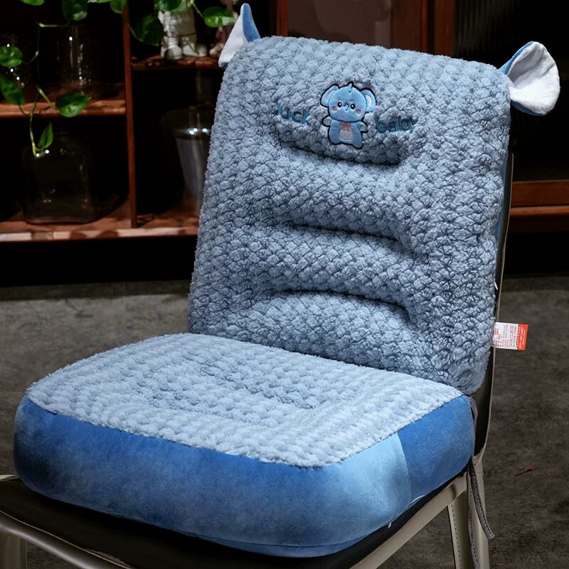 Синяя подушка с рисунком слона, 85x45x8 см, регулярная толщина, для офиса и учебы, мягкий комфорт