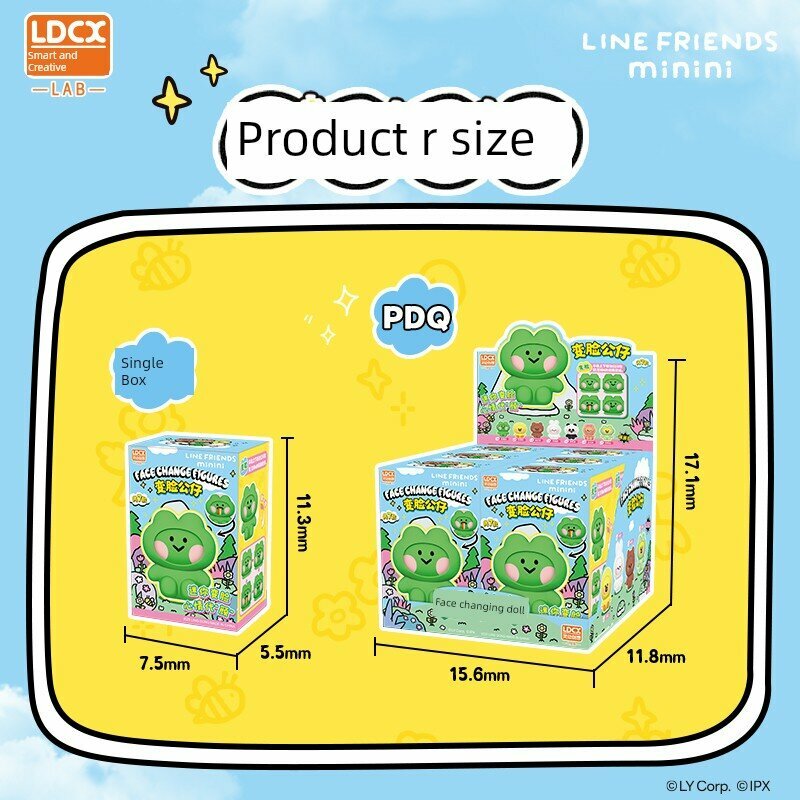 Кукла-трансформер LINE FRIENDS minini, игрушка, подарок на день рождения, фигурка, слепая коробка 1 слепая коробка |