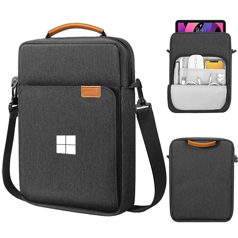 Защитный чехол для Microsoft Surface Pro 8/9 в черном и белом с логотипом Microsoft - подходит для планшетов 10.5-11.5