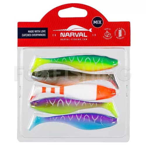 Силиконовая приманка Narval Commander Shad 10cm Mix #M03 5шт.