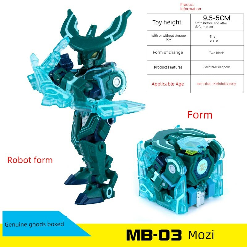 52TOYS Mighty Box MB-03 Mo Zi Transformer Robot, Сотрудничество с Honor of Kings, Фигурка-трансформер 15 см
