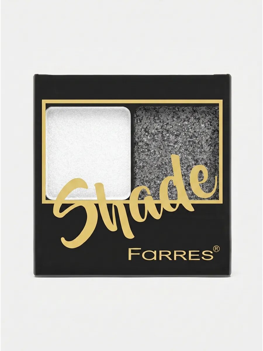 Тени для век Farres 2 цвета Shade, тон 01 белый / черный 5,36г