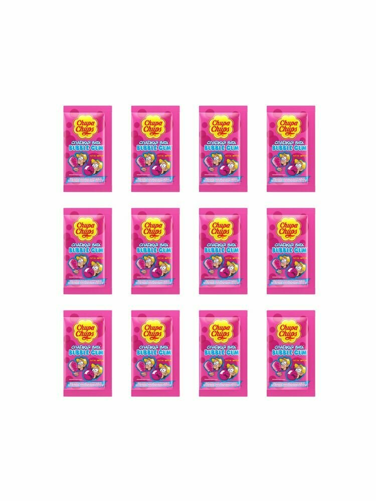 Chupa Chups Жевательная резинка "Сладкая вата тутти-фрутти", 11 г, 12 шт