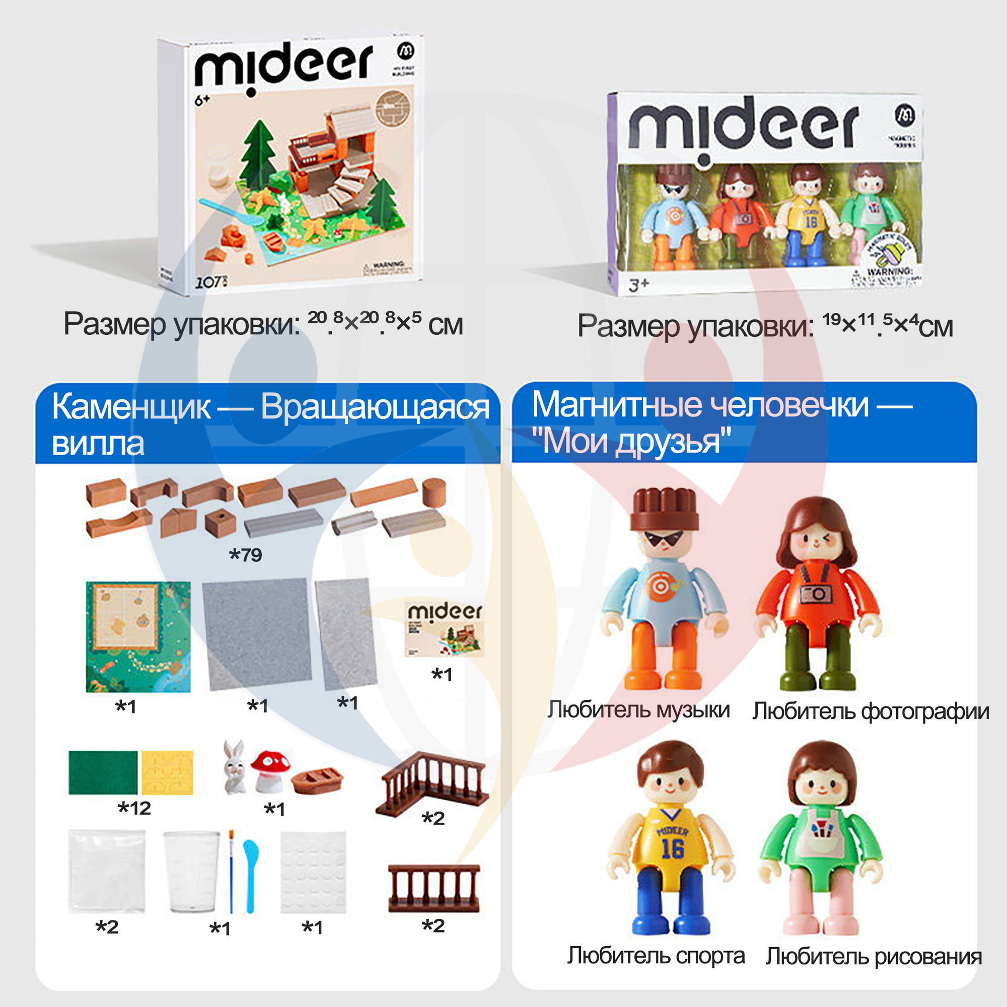 MiDeer DIY набор «Домик каменщика» – игрушка для кладки кирпичных стен, строительство дома, архитектурная модель