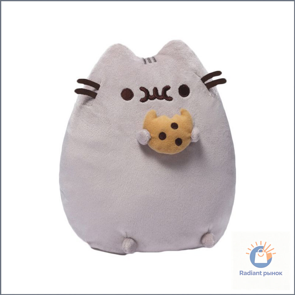 Подарки - мягкие игрушки Pusheen для детей, в форме плюшевых кошек-печенье с пушистыми маленькими животными, 15 см