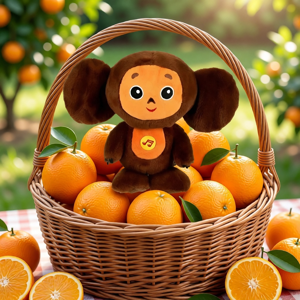 Игрушка мягкая союзмультфильм Чебурашка мягкий 17см, музыкальный чип