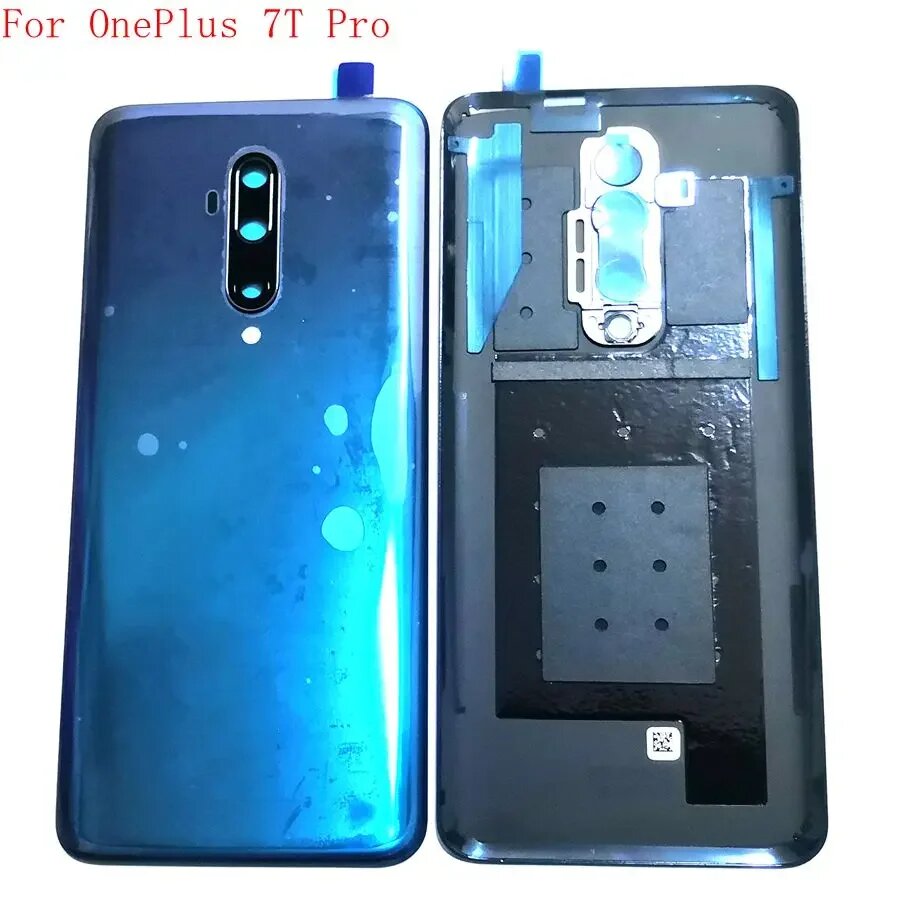 Крышка батарейного отсека 6,67 дюйма для oneplus 7t pro, задняя рамка, корпус с объективом one blue