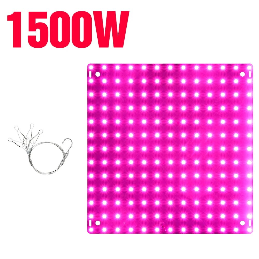 Фитолампа LED 1500W Розовая, US Plug, 169 LEDs