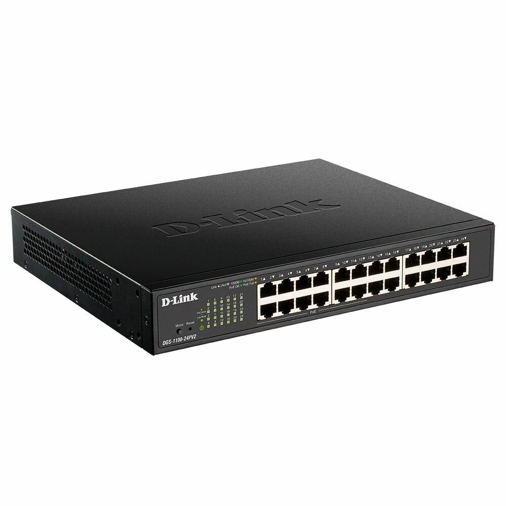 D-Link DGS-1100-24PV2/A3A коммутатор Настраиваемый L2 PoE