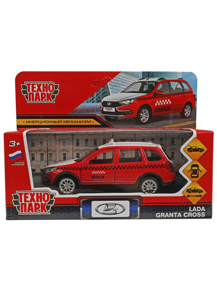 Технопарк Машина LADA Granta Cross Такси 12 см металл GRАNТАСRS-12ТАХ с 3 лет
