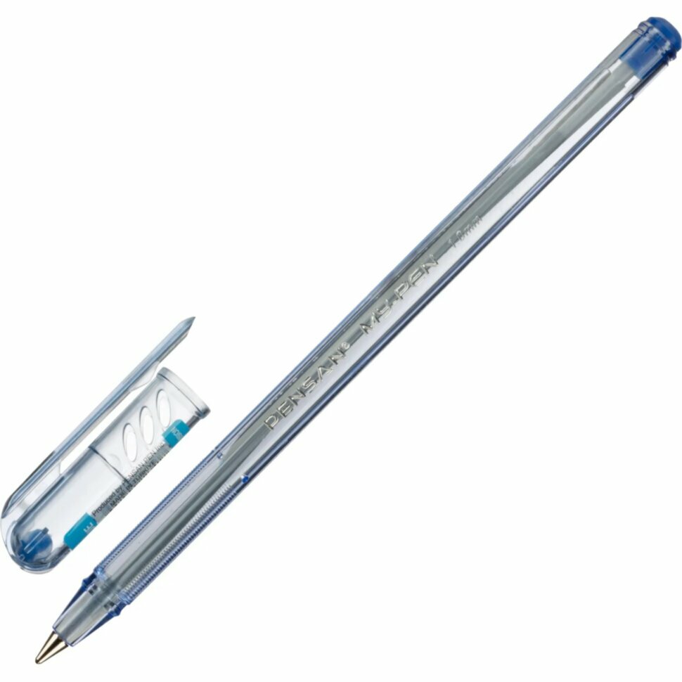 Ручка шариковая MY-PEN 1,0мм круглый корпус, цвет чернил синий, 2337775