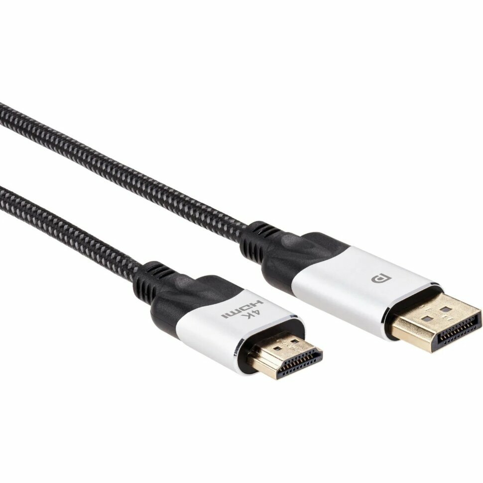 Кабель -переходник DisplayPort M-> HDMI M 4K@60Hz 1.8m VCOM (CG608M-1.8M), 2390310