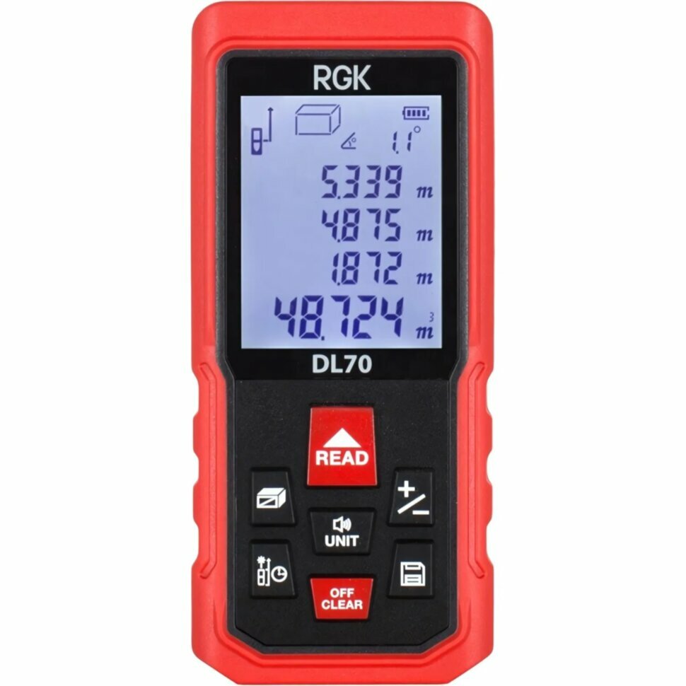 Дальномер лазерный с угломером RGK DL70, 1251792