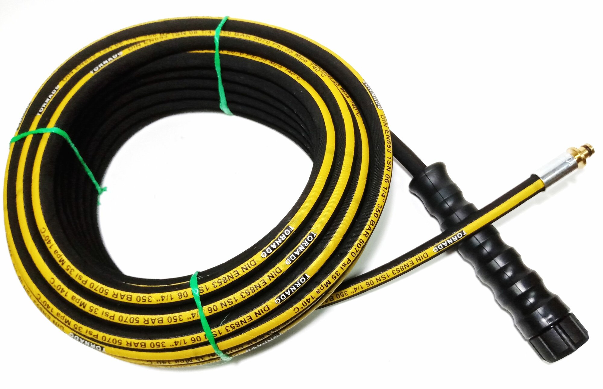 Шланг 1SN-DN6 для Karcher K2-K7, 12 метров, Штуцер старый тип - Гайка М22х1,5, 350 бар, гибкий, прочный