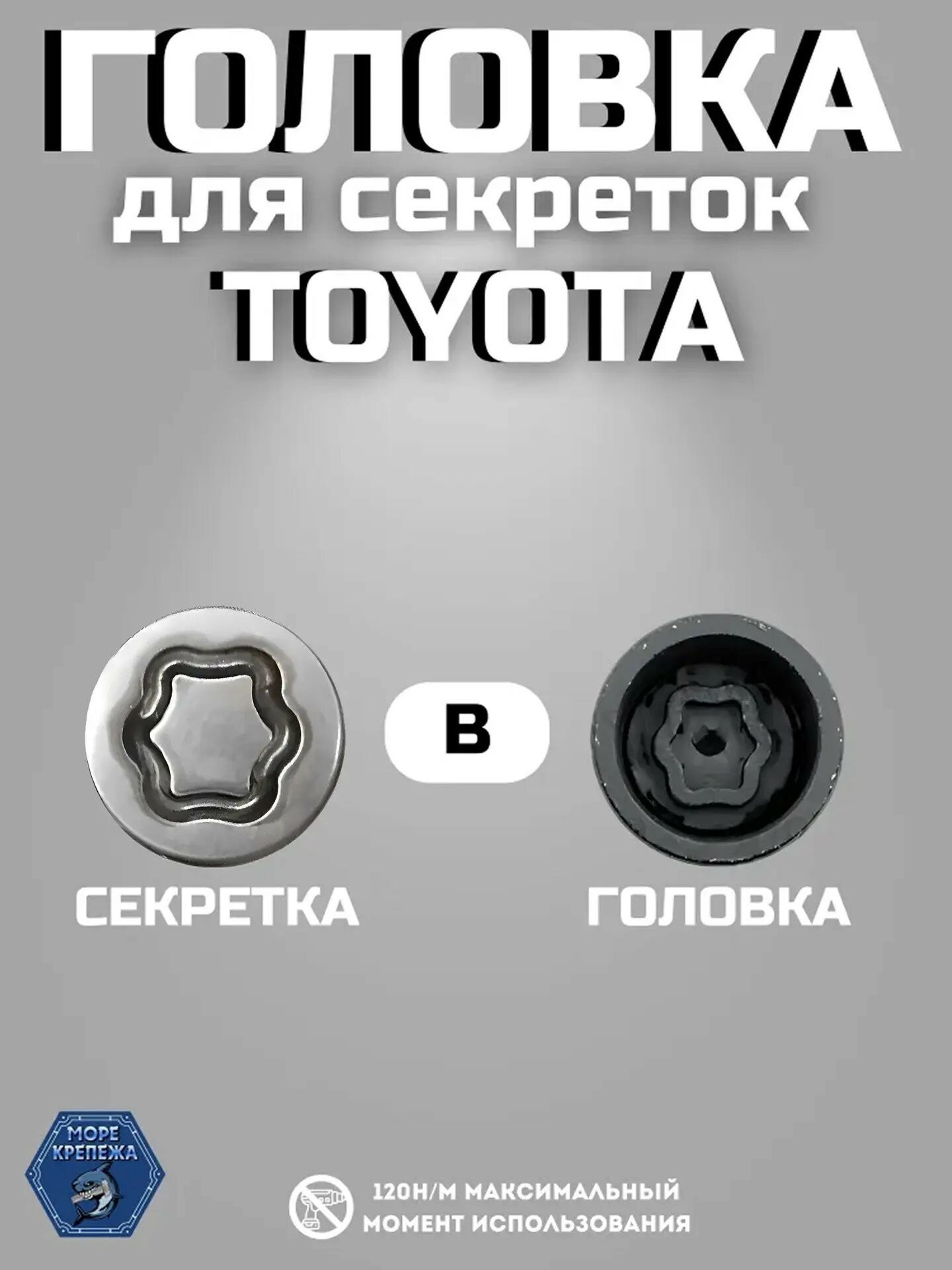 Головка для снятия секретных болтов (секреток) TOYOTA #B, 1 шт