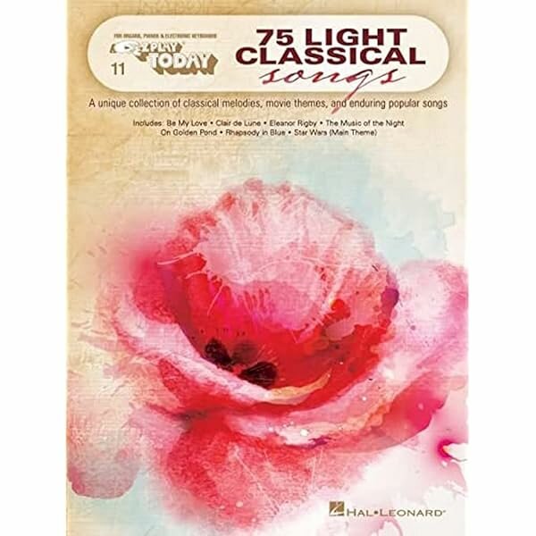 75 Light Classical Songs: E-Z Play Today #11，Reprinted paperback book