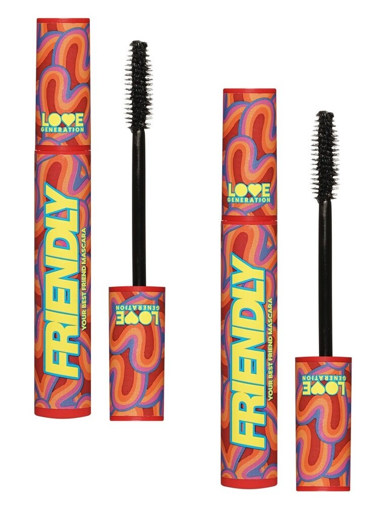 Тушь для ресниц удлиняющая и подкручивающая Love Generation “Your Best Friend Mascara Friendly” тон 01 2шт