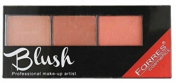 Farres cosmetics Румяна компактные 3-х цветные, тон 02