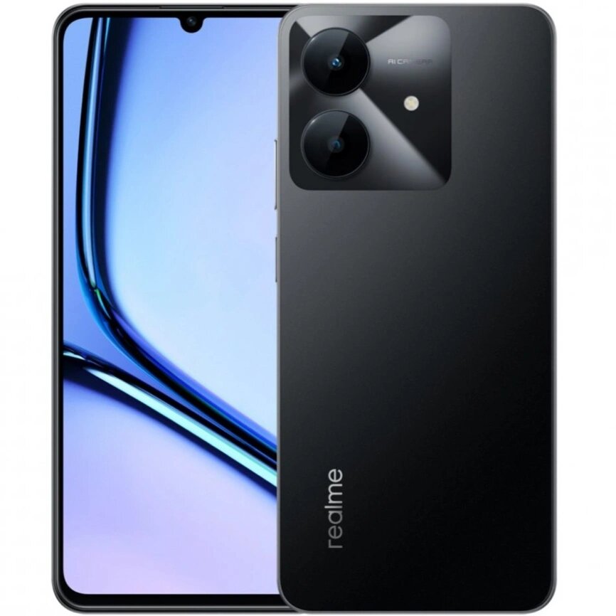 Смартфон realme Note 60x 3/64 ГБ RU, Dual nano SIM, Android 14, Marble Black