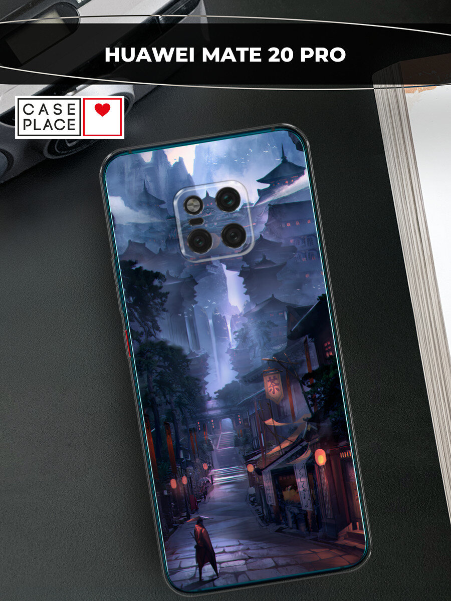 Чехол на Huawei Mate 20 Pro / Хуавей Мате 20 Про с принтом Одинокий самурай