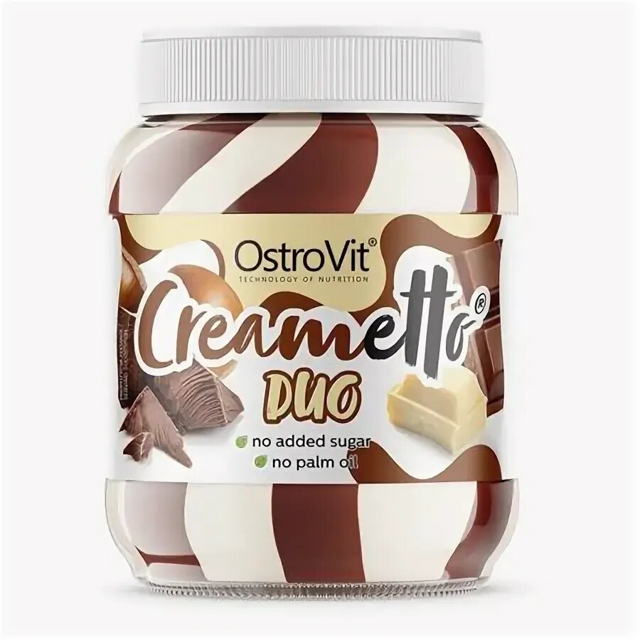 Шоколадный Крем Ostrovit Creametto Duo (350 гр) Молочно-Ореховый