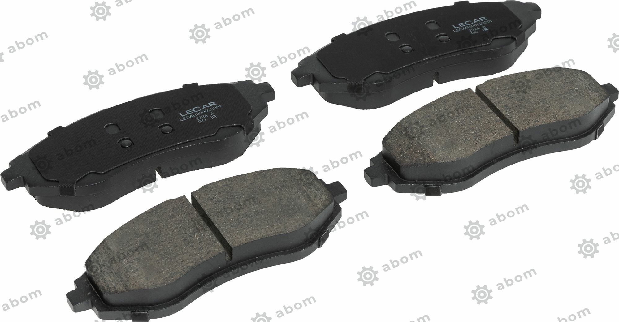 Колодки передние CHEVROLET Aveo T200, T255 02-> сист. Akebono LECAR LECAR000022201