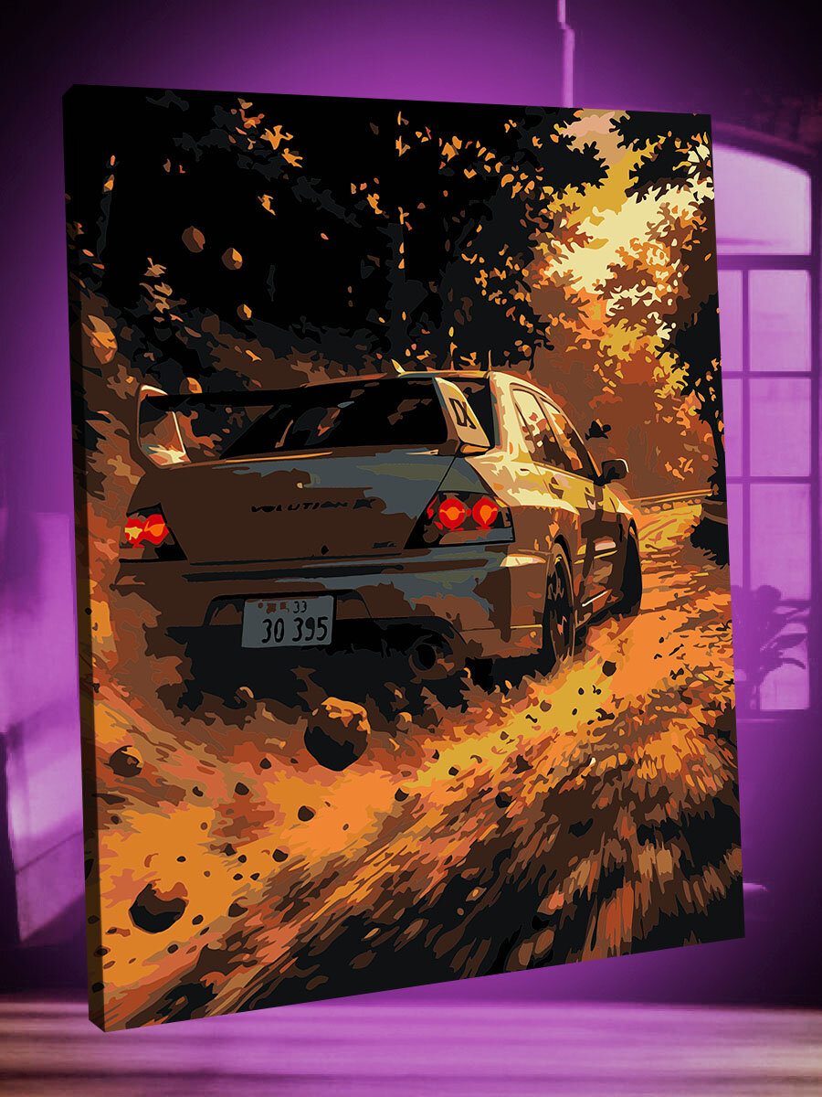Картина по номерам Mitsubishi Lancer Evolution IX