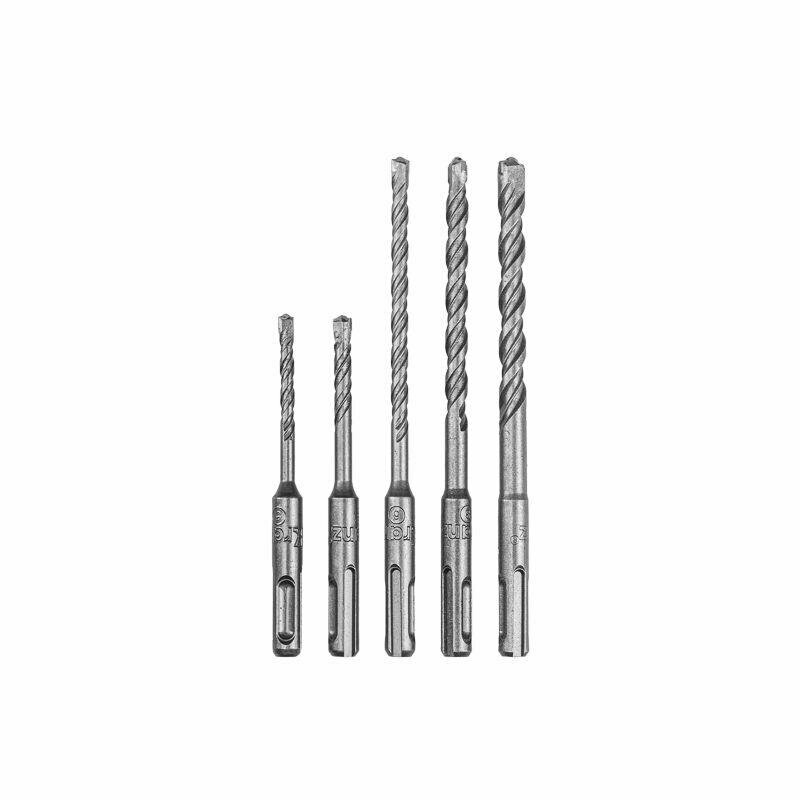 Набор буров по бетону 5-6х110 6-8-10х160мм 5шт пластик. коробка SDS PLUS Kranz KR-91-0406