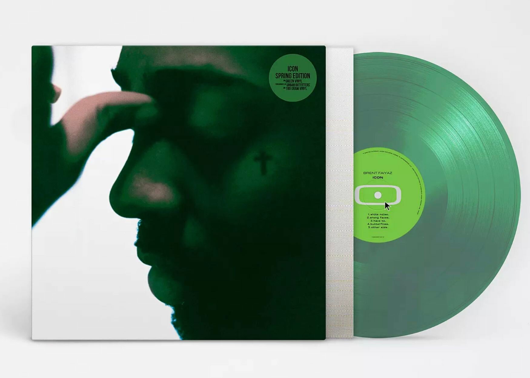 Brent Faiyaz - Icon (1000шт в мире Clear Green USA Limited) Цвет: "Прозрачно-Зеленый", Ультра-Редкая Виниловая Пластинка из США