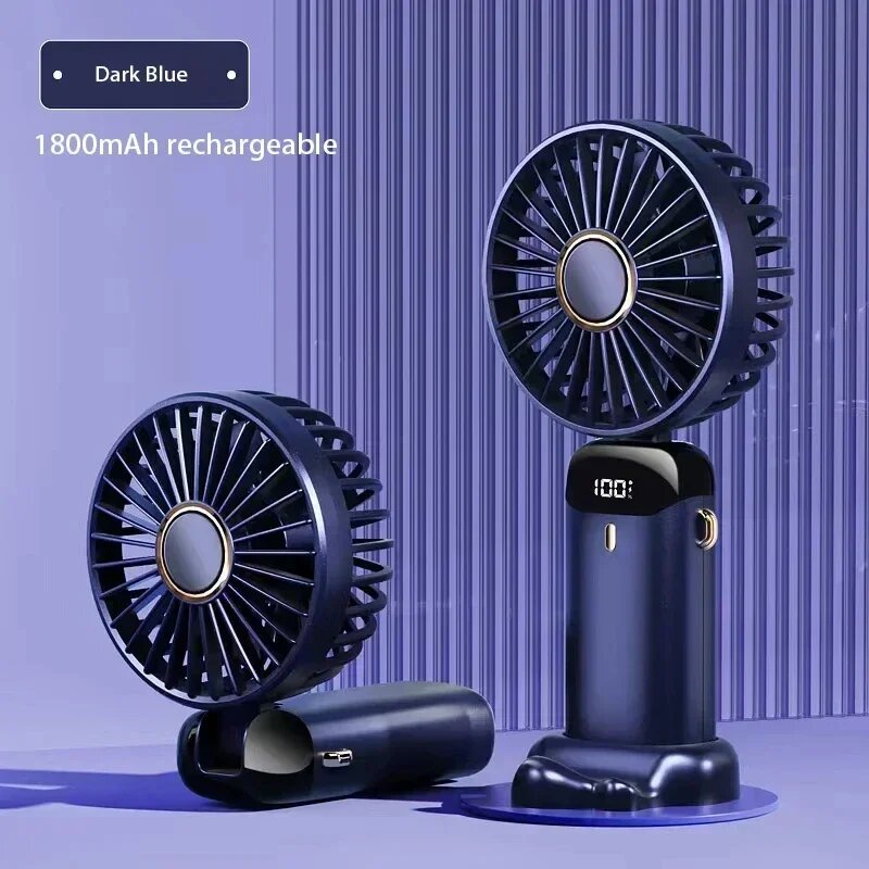 Портативный USB-вентилятор 5 скоростей Blue