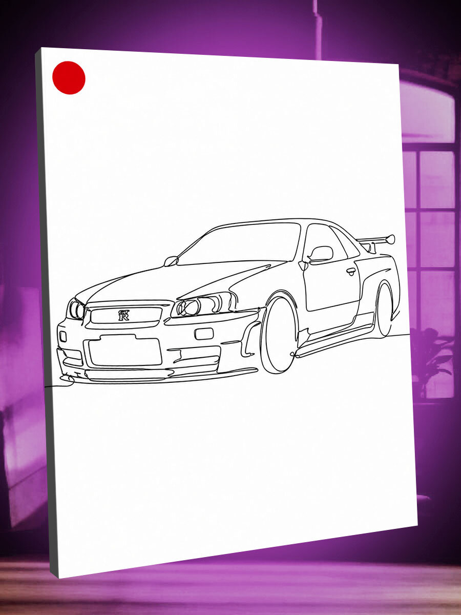 Интерьерная картина Nissan Skyline GT-R R34
