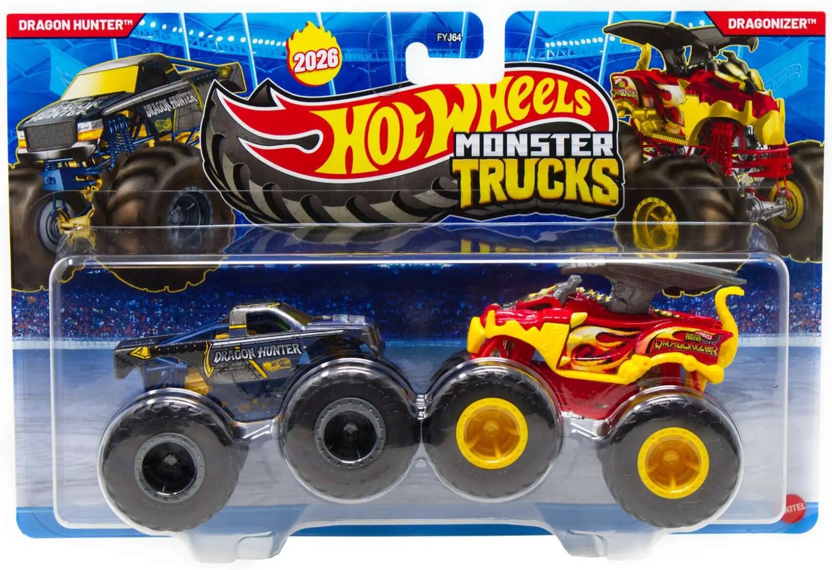 Машинка Hot Wheels Dragon Hunter VS Dragonizer 1:64 FYJ64_JHY88, для мальчиков