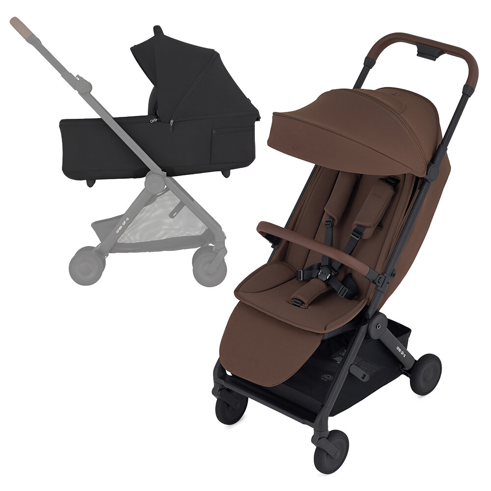 Детская коляска 2в1 Anex Air-Q, цвет Doppio / Muna (Кофейный / Чёрный), артикул производителя AQ-04 / AQ-C01